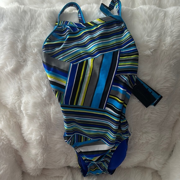 Speedo | Swim | Speedo Train Ii Blue And Green One Piece Swimwear ...